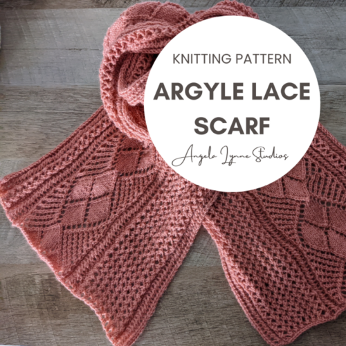 Argyle Lace – Scarf Knitting Pattern - AngelaLynne